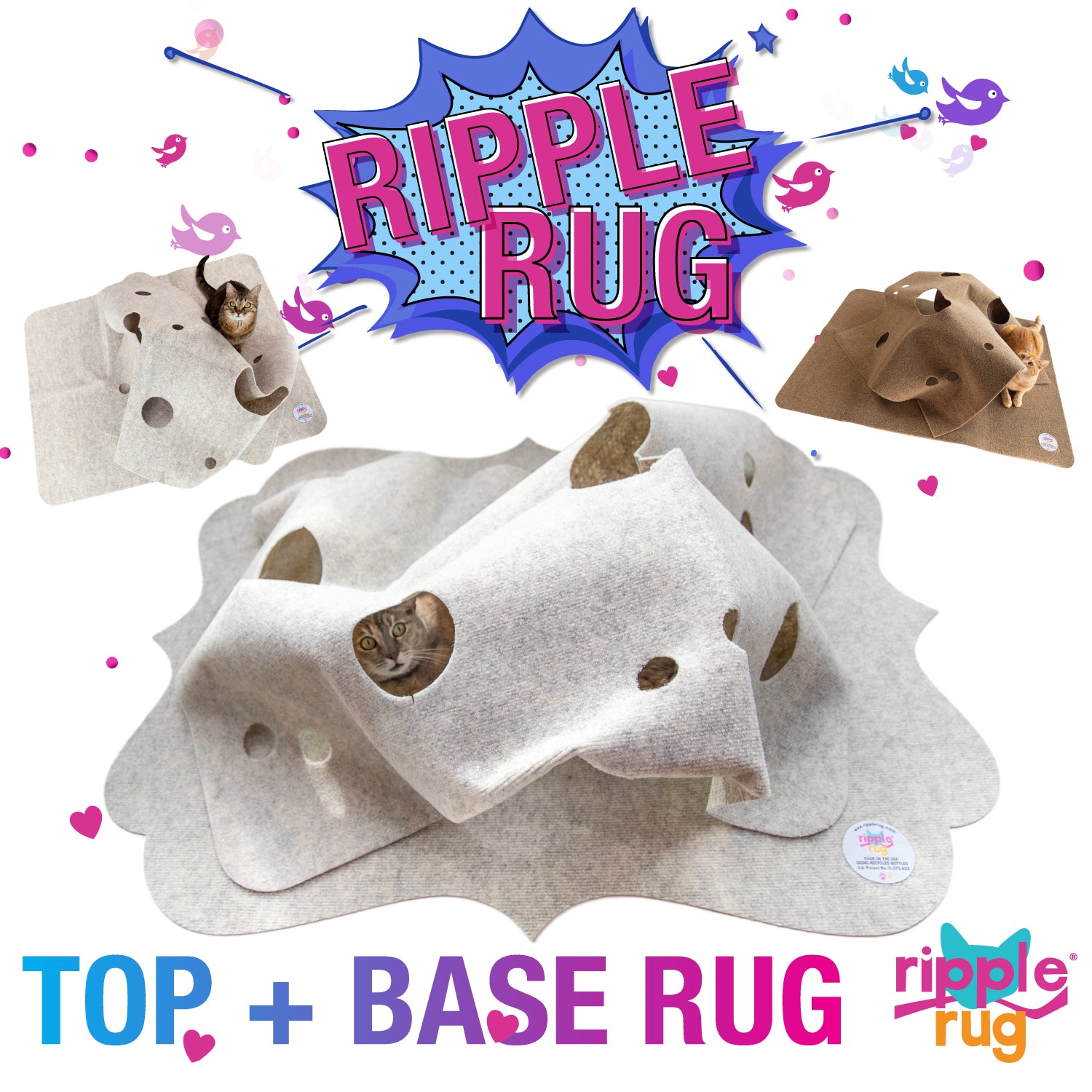 The Ripple Rug - Cat Activity Mat - Made In the USA – THE RIPPLE RUG