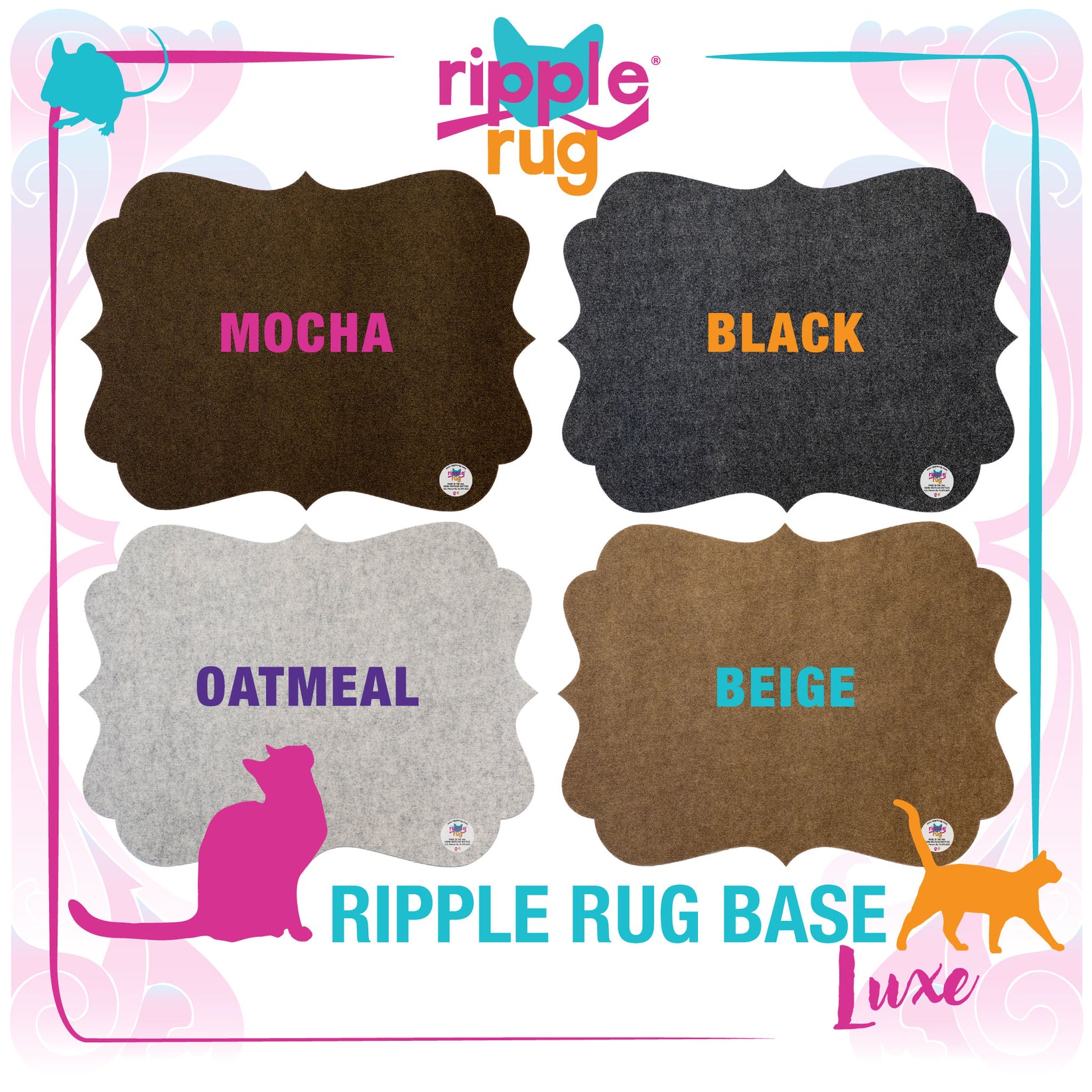 BOTTOM BASE RUG - 4 Shapes/Sizes – THE RIPPLE RUG