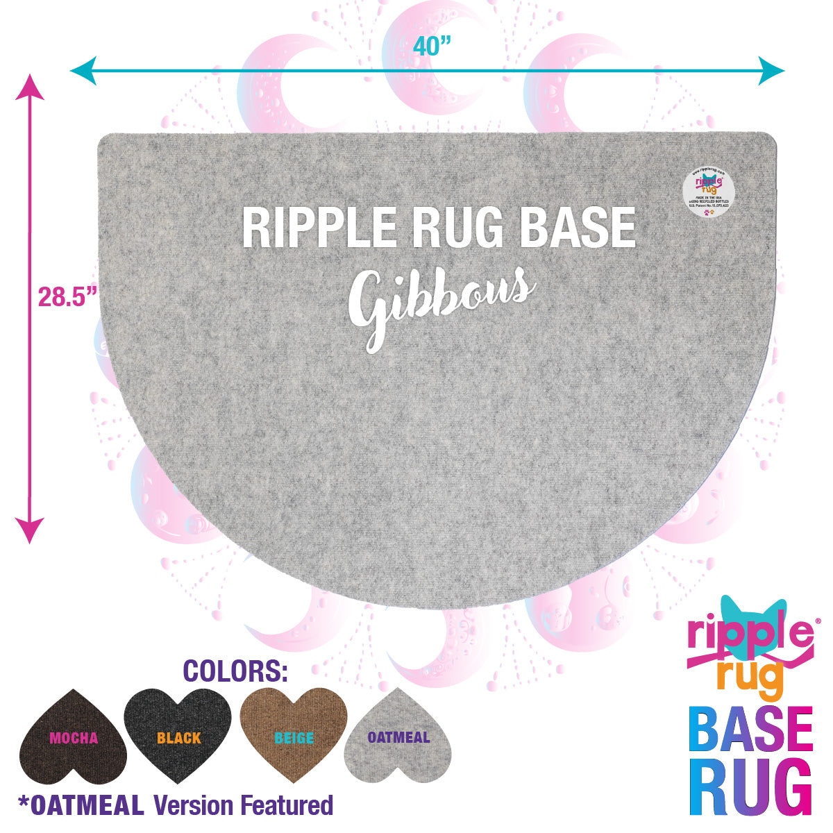 BOTTOM BASE RUG - 4 Shapes/Sizes – THE RIPPLE RUG