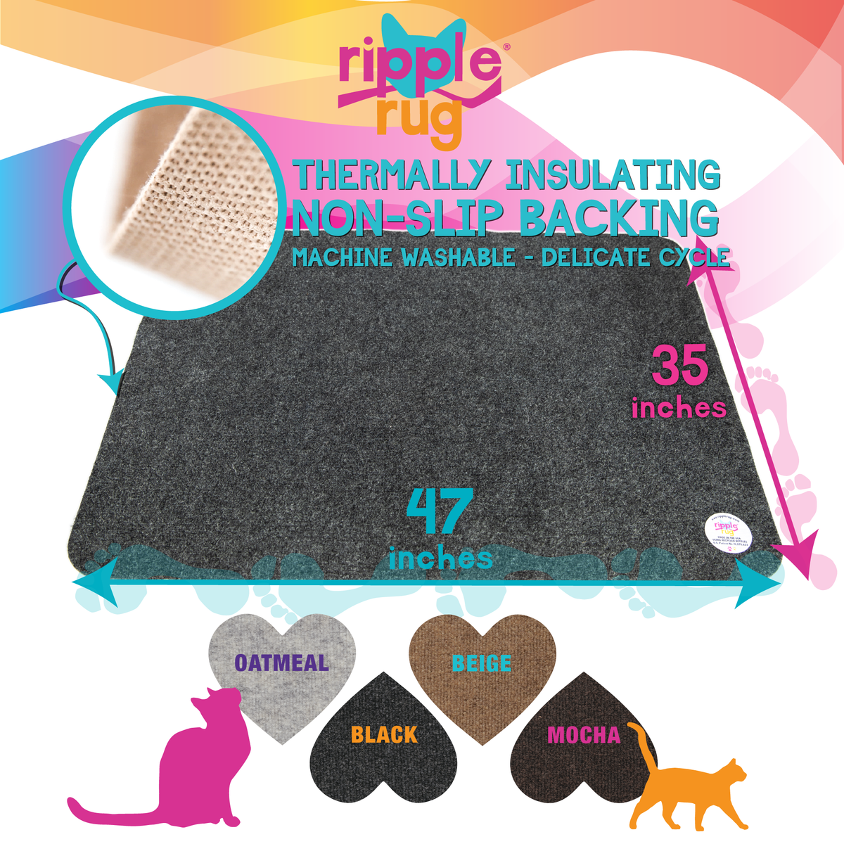 BOTTOM RIPPLE RUG (Only) – THE RIPPLE RUG